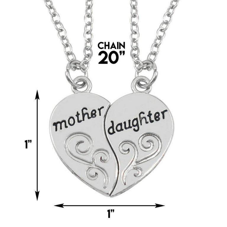 Mother & Daughter Pendant Necklace – 2×20” Chain + 2 Necklace Pendants ...