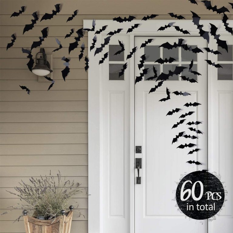 New Halloween 2021 3D Bats Stickers Realistic Wall Decals Stickers ...