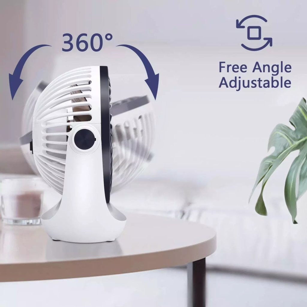 Desk Fan Small Portable Tabletop Fan with Strong Airflow – NIVTTDOGCATTOY