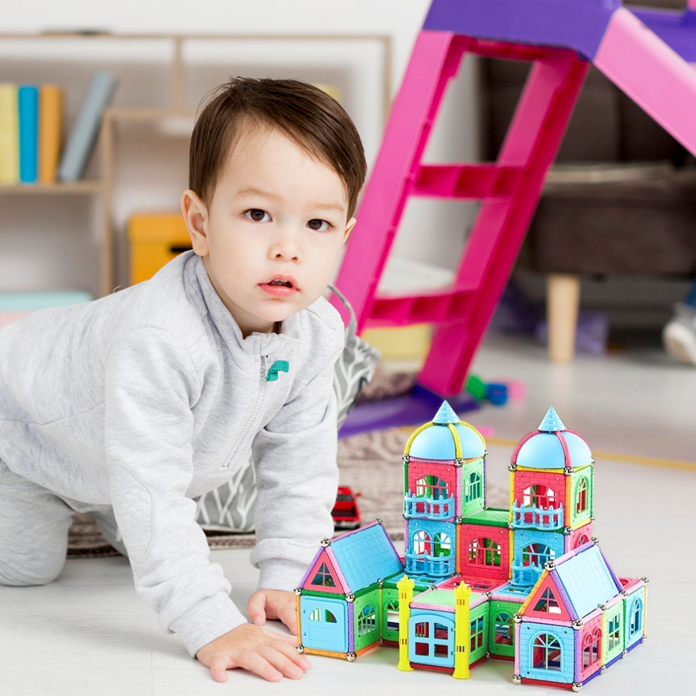 Magnetic Building Kit 320 Pieces – Building Blocks and Tiles ...
