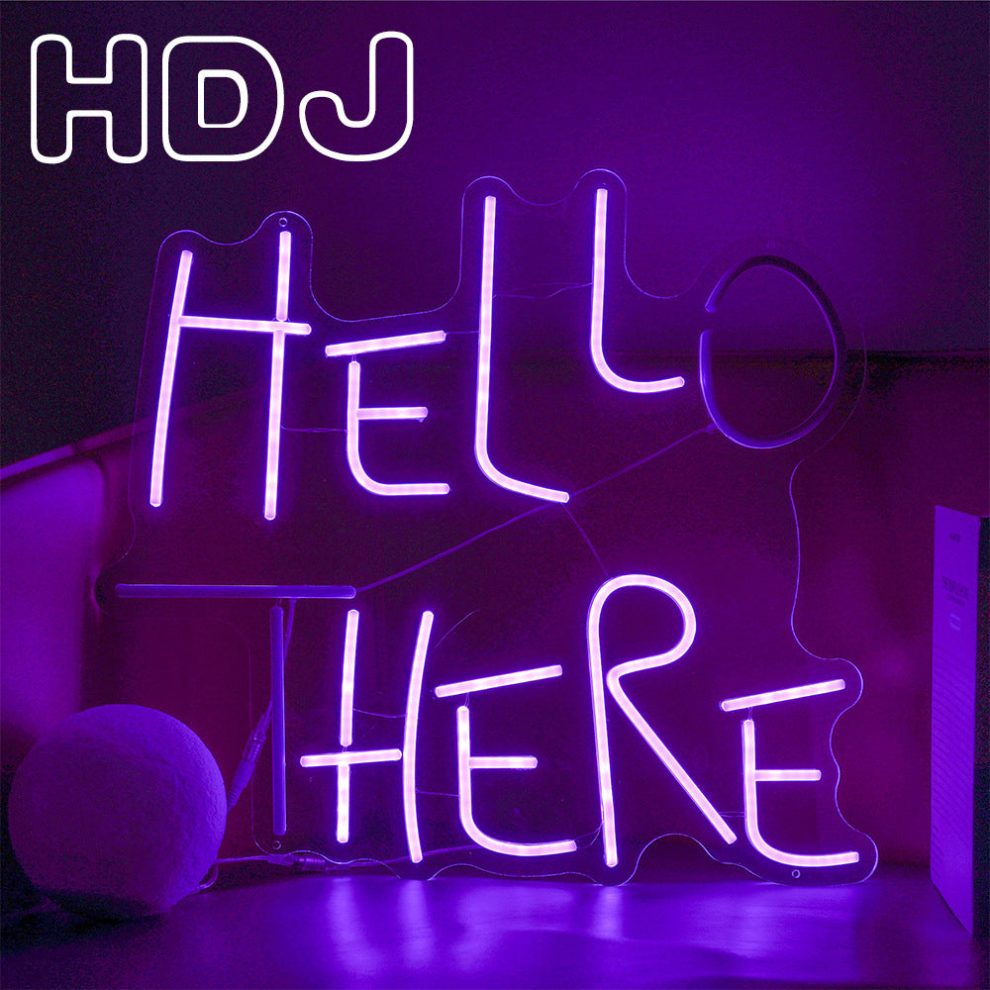 LED Neon Lights HELLO THERE Dynamic Flashing Letters – NIVTTDOGCATTOY