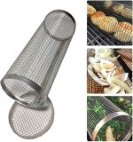 BBQ Smoked Mesh Barbecue Barbecue Cylindrical Greatest Grilling Basket ...