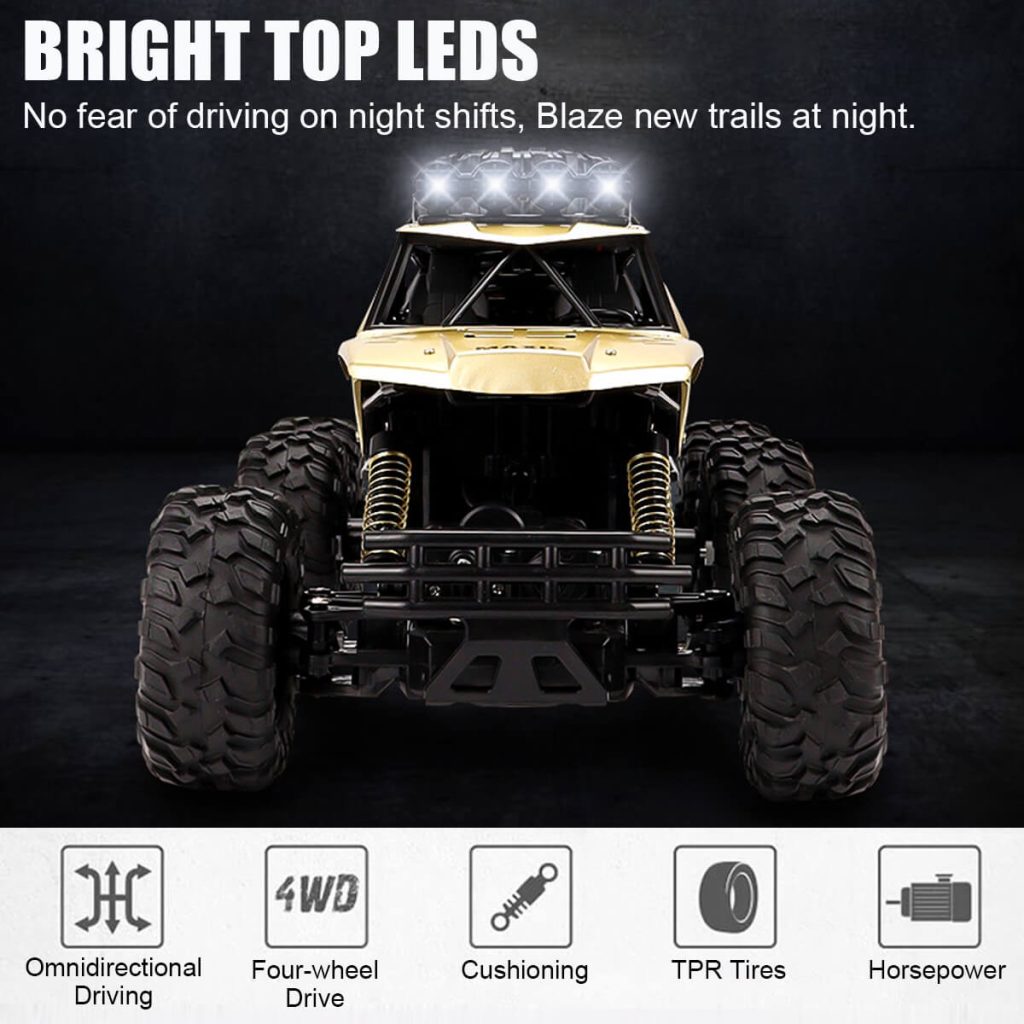 6 Wheels RC Cars For Kids & Adults Monster Truck Double Motor ...